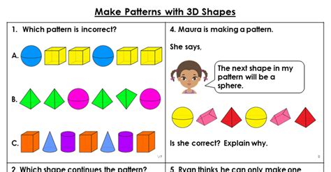 Year 2 Make Patterns With 3d Shapes Lesson Classroom Secrets