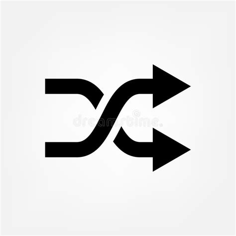 Arrow Shuffle Icon Vector Random Symbol For Your Web Site Design Logo