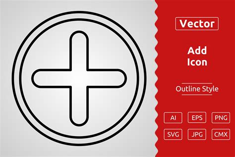 Vector Add Outline Icon Design Graphic By Muhammad Atiq · Creative Fabrica