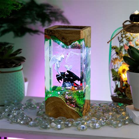 Toothless Night Lights Toothless Resin Epoxy Lamp Fury Epoxy Lamp