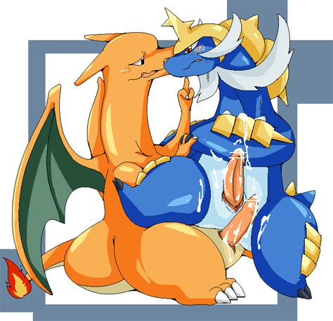 rule 34 blue skin charizard claws cum feral fire horns interspecies