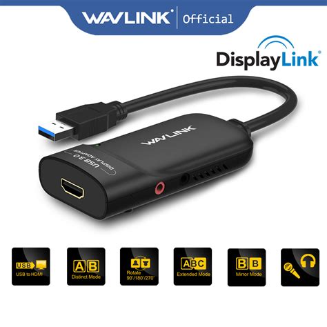 Wavlink Usb3 0 To Hdmi Adapter With Displaylink Chip Support Windows Os M1 M2 Andriod Phone