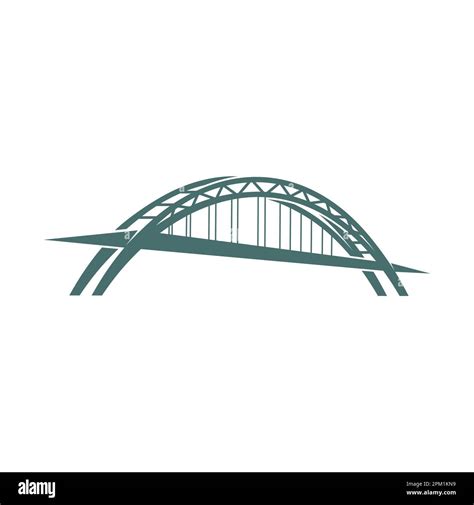 Bridge Icon For Transportation And Travel Company Construction Building And Partnership Vector