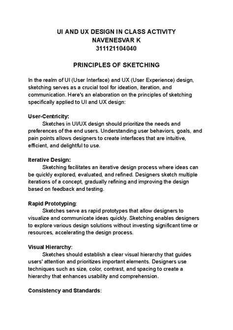 UI UX IN Class Activity UX Design Focuses On The Overall Experience Of Users When Interacting