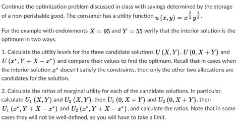Continue The Optimization Problem Discussed In Class