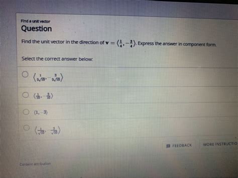 Solved Find A Unit Vector Question Find The Unit Vector In Chegg