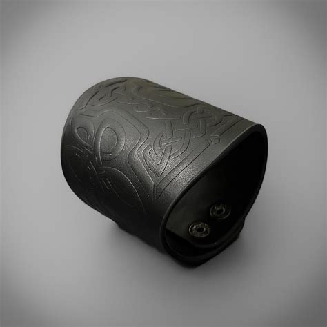 Mjolnir Leather Cuff Raven Forge