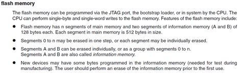 Msp430fe4272 Is Internal Flash Memory Available In Msp430fw4272 Msp