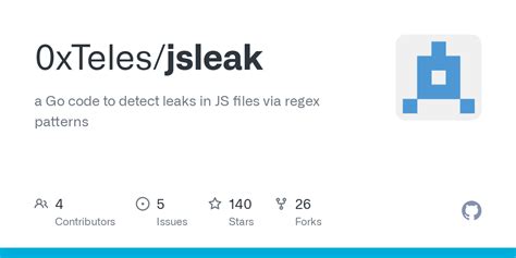 Github Xteles Jsleak A Go Code To Detect Leaks In Js Files Via Regex Patterns