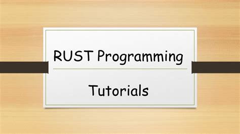 Rust Tutorials Session 2 Rust Programming Project Cargo Youtube