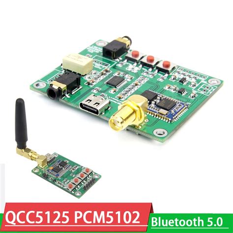 QCC5125 Bluetooth 5 0 Audio Stereo Board PCM5102A Decoder I2S USB TYPE C Supports LDAC APTX HD