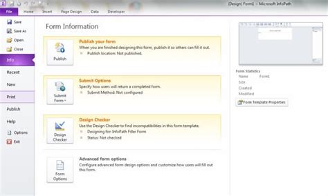 Print A Form In Microsoft Office Infopath 2010