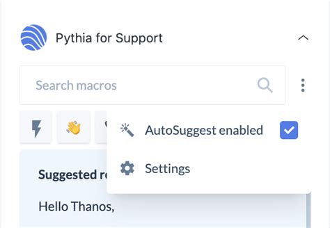 How To Enable Suggested Reply Autosuggest In Advanced Macros App Pythia Help Center