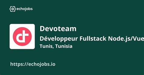 Hiring Développeur Fullstack Nodejsvuejs Tunis Tunisia React Angular Aws Typescript Node