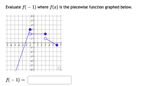 solved evaluate f 1 where f x is the piecewise function