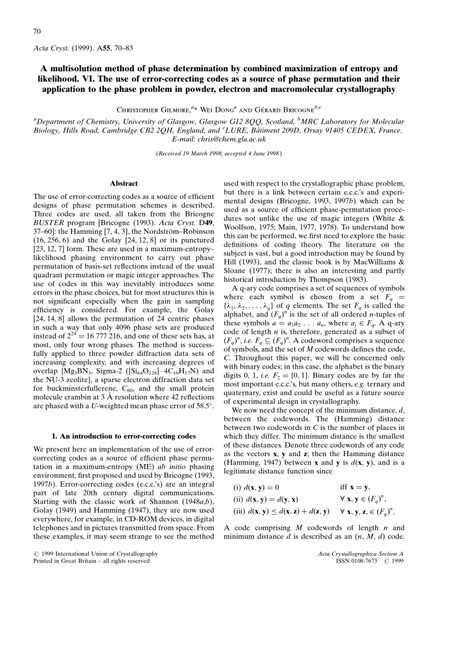 pdf a multisolution method of phase determination by combined maximization of entropy and