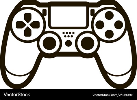 Joystick Symbol Or Icon Video Game Concept Vector Image