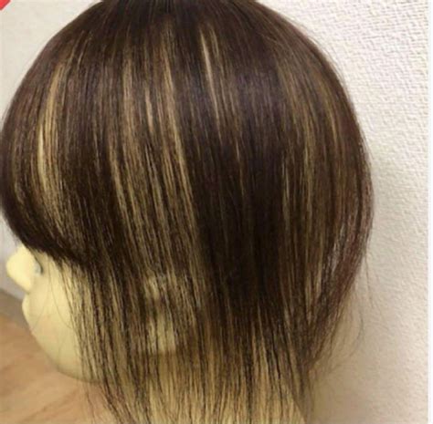人毛100％ ショートウィッグ 部分ウィッグ ヘアピース 白髪染め メルカリ