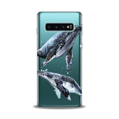 Чехол силиконовый для Samsung (Красивые киты) Galaxy S10+ Plus самсунг ...