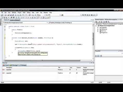 C Messagebox ile Dialog Result Kullanımı Ders YouTube