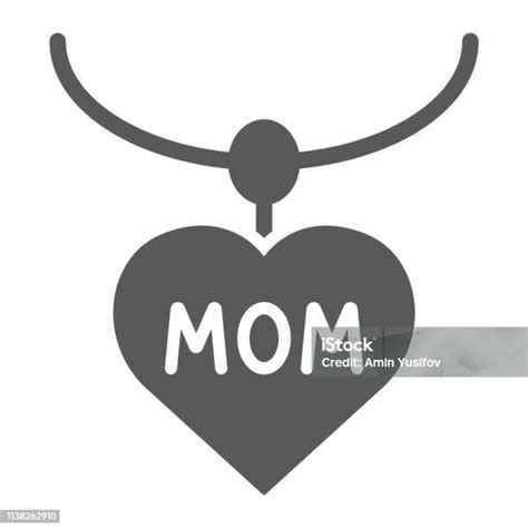 심장 목걸이 문양 아이콘 사랑 및 보석 펜 던 트 기호 벡터 그래픽 흰색 배경에 단색 패턴 Eps 10 10에 대한 스톡 벡터