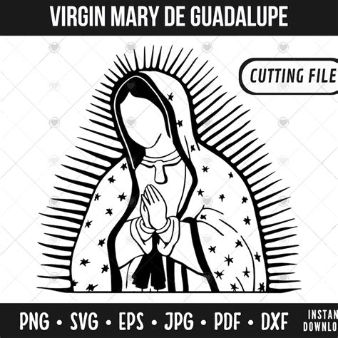 Virgen Guadalupe Silhouette Etsy México