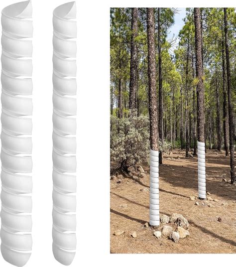 2 Pcs Tree Trunk Protector NOGIS 2 Size Plastic Spiral Tree Guard Tree Bark Protector Tube Wraps