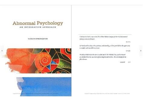 Abnormal Psychology An Integrative Approach Attentivesons Store