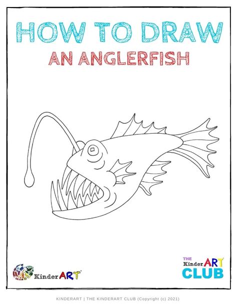 How To Draw An Anglerfish The KinderArt Club
