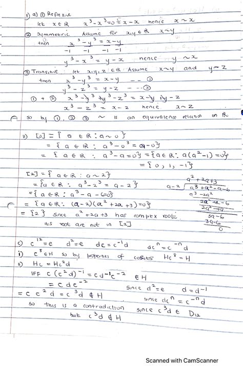 Equivalence Relation MAT A Studocu
