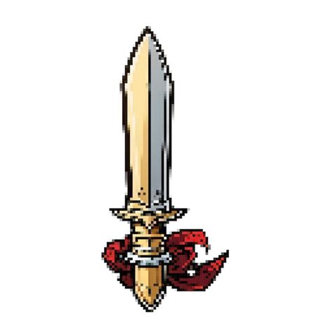 Premium Vector Pixel Art Dagger Sword Rpg Style