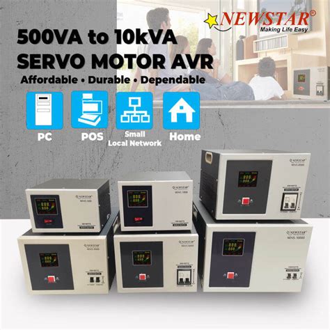 newstar automatic voltage regulator servo motor type avr 3000 watts to