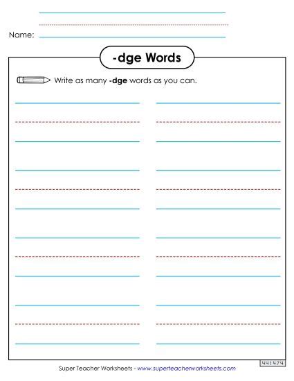Consonant Trigraph Dge