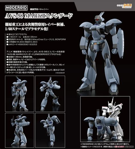 現貨 160 Moderoid【機動警察】avs 98 MarkⅡ標準型 玩具模型倉 Hobbyland