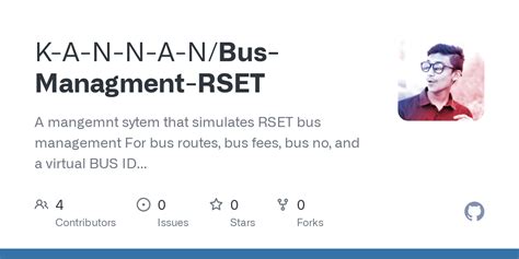 Github K A N N A Nbus Managment Rset A Mangemnt Sytem That