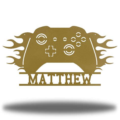 Game Controller Monogram Metal Wall Art Décor