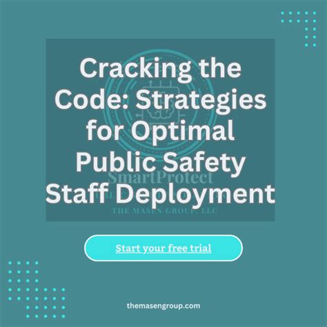 Cracking The Code Strategies For Optimal Public Safety Staff Deployment