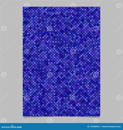 Geometric Diagonal Rounded Square Mosaic Pattern Flyer Template Stock Vector Illustration Of