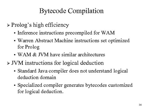 java bytecode compilation for high performance platform independent logical inference