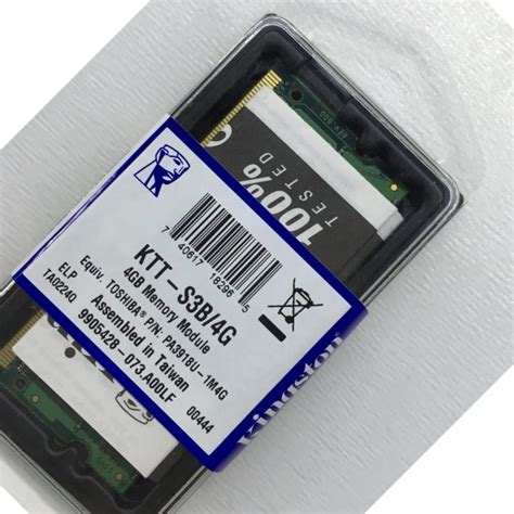 Kingston 4gb 204 Pin Ddr3 So Dimm Ddr3 1333 System Specific Memory