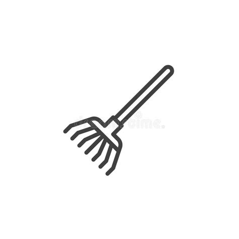 Rake Leaves Outline Stock Illustrations Rake Leaves Outline Stock Illustrations Vectors