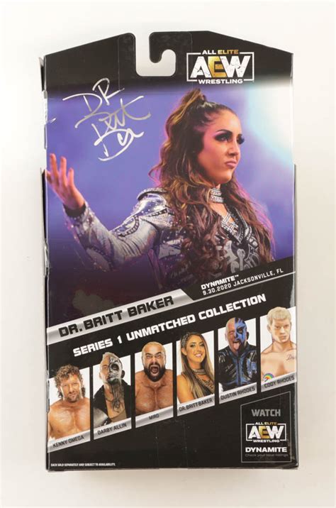Britt Baker Signed All Elite Aew Wrestling Action Figure Inscribed Dr