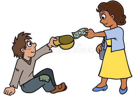 Charity A Woman Donating To Someone In Need Sponsored Charity