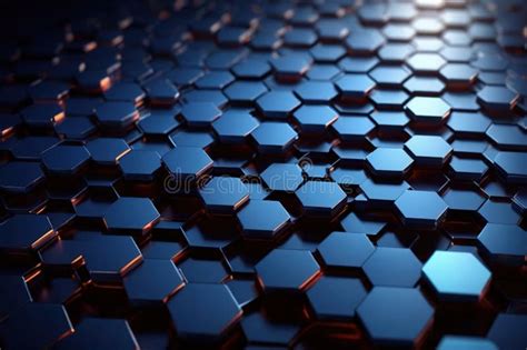 Futuristic Technology Hexagon Pattern Glowing Glossy Abstract Background Texture Background