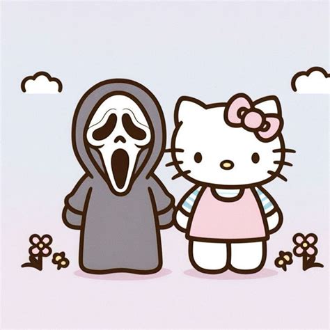 Scream Y Hello Kitty In 2024 Hello Kitty Drawing Hello Kitty