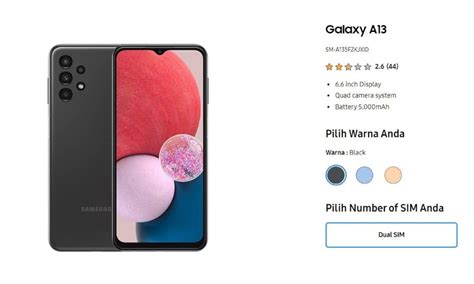 Samsung A13 Kelebihan Dan Kekurangan Disertai Harga 2024