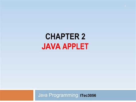 Advanced Programming Chapter 2 Java Appletpdf
