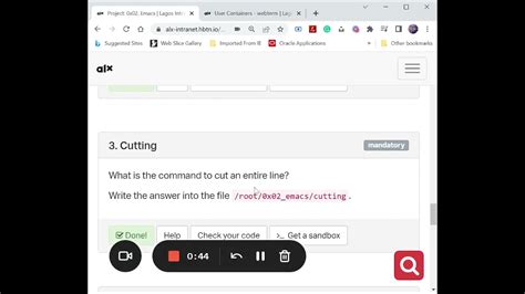 Emacs Vi Command To Cut An Entire Line Ubuntu Shell Webterm Youtube