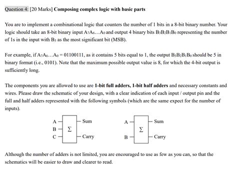 Solved Question 4 20 Marks Composing Complex Logic With