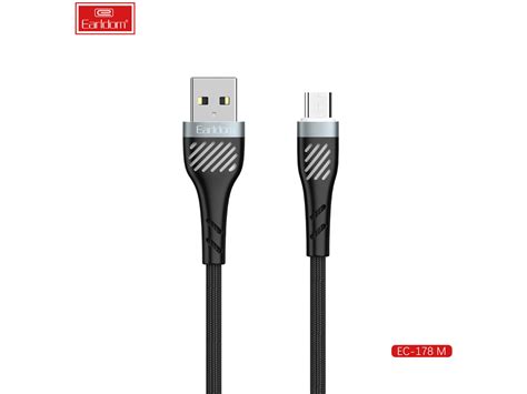 کابل شارژ سریع یو اس بی به میکرو 2 4 آمپر یک متری ارلدام Earldom Micro